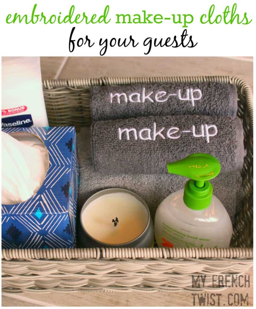 embroidered make-up cloths - My French Twist