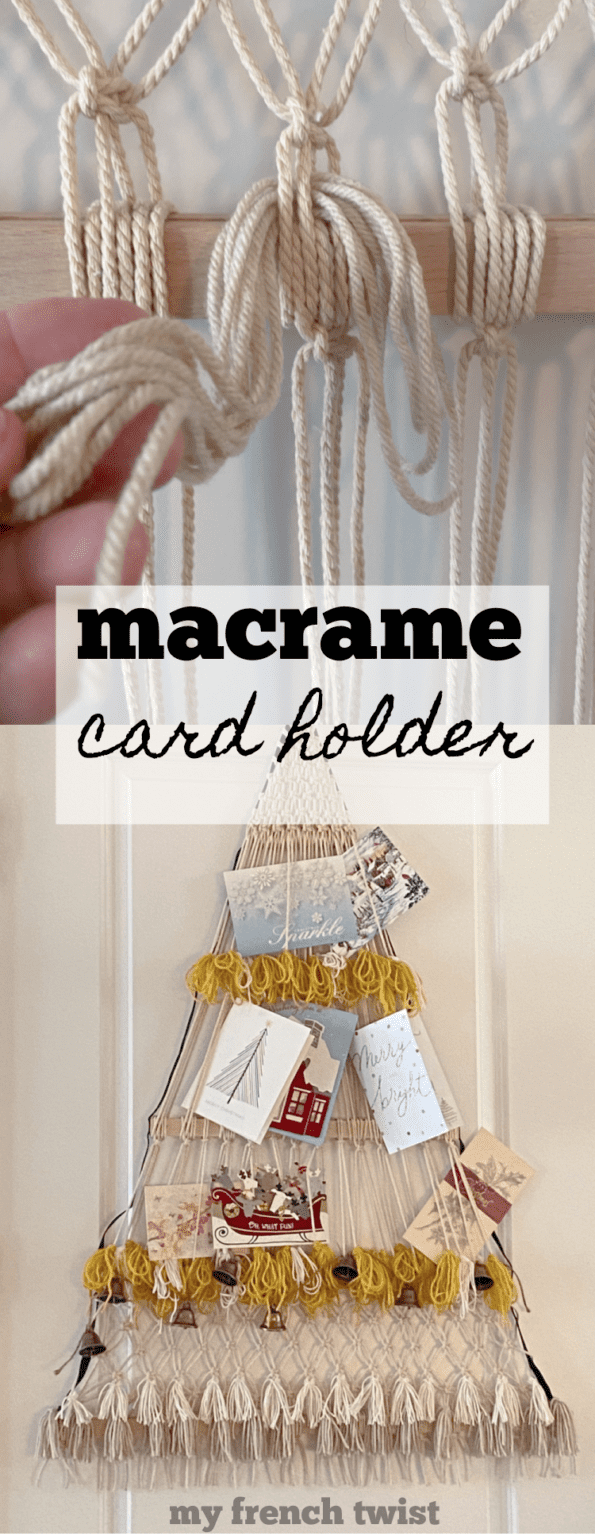 macramé christmas card holder - My French Twist