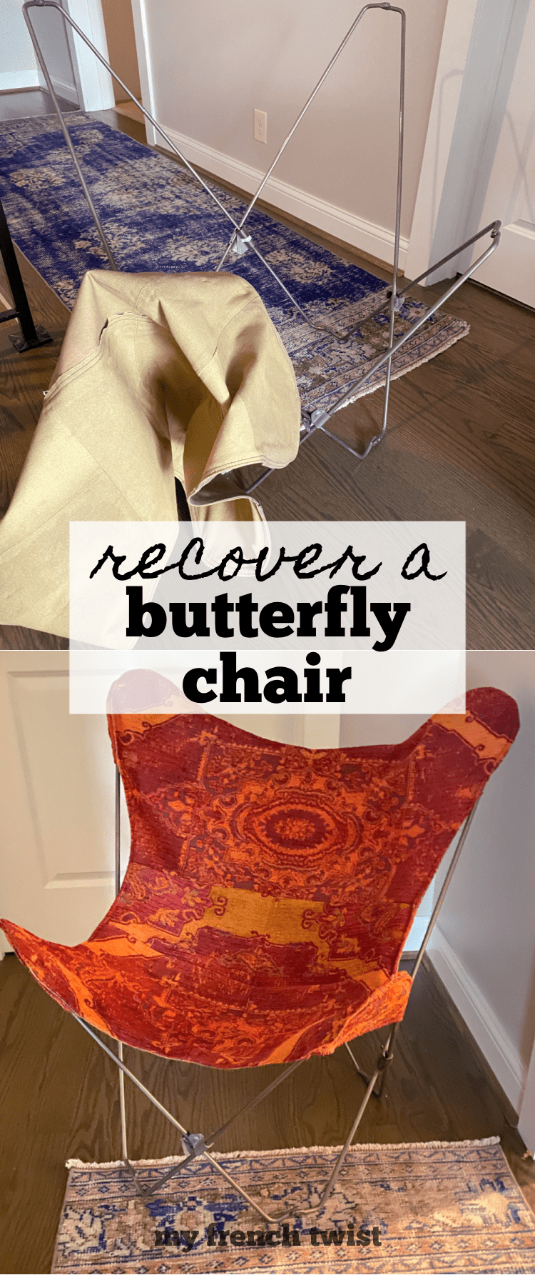 how to recover a butterfly chair - My French Twist